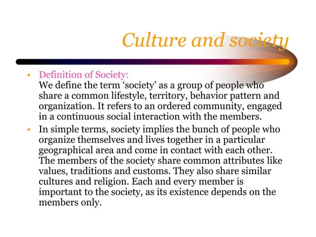 introduction to culture and society | PPTX