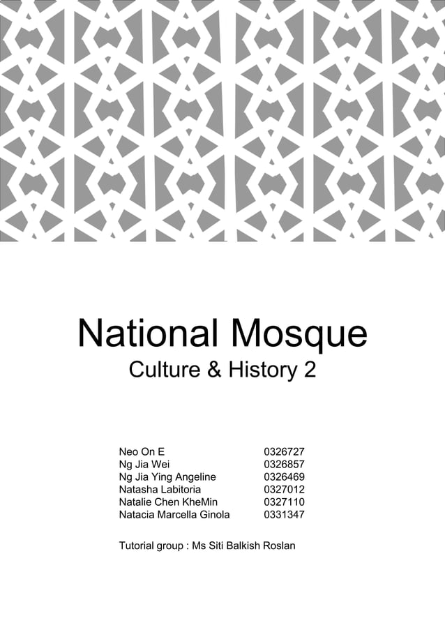 Culture and History 2: National Mosque | PDF
