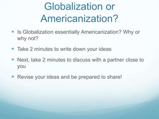 Culture impact of globalization | PPTX