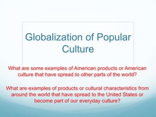 Culture impact of globalization | PPTX