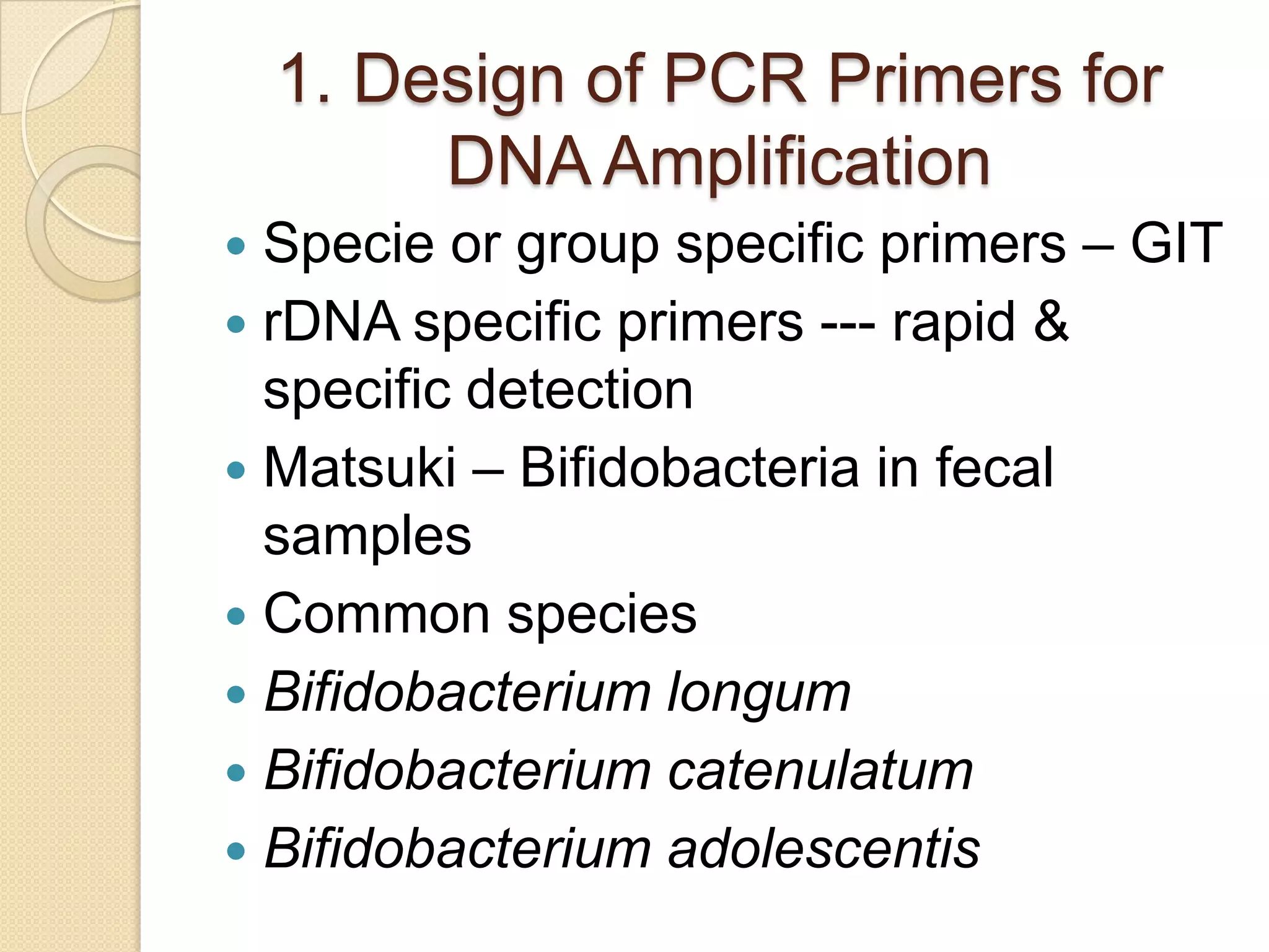 Culture Independent Methods For Detection And Enumeration Of Gut
