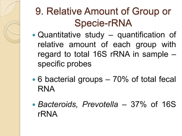 Culture Independent Methods For Detection And Enumeration Of Gut