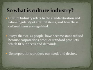 Culture industries | PPT
