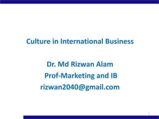 Culture in international business, 2021 | PPT