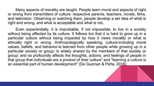 CULTURE IN_MORAL BEHAVIOR.pptx | Parenting Children Aged 4-11 | Parenting