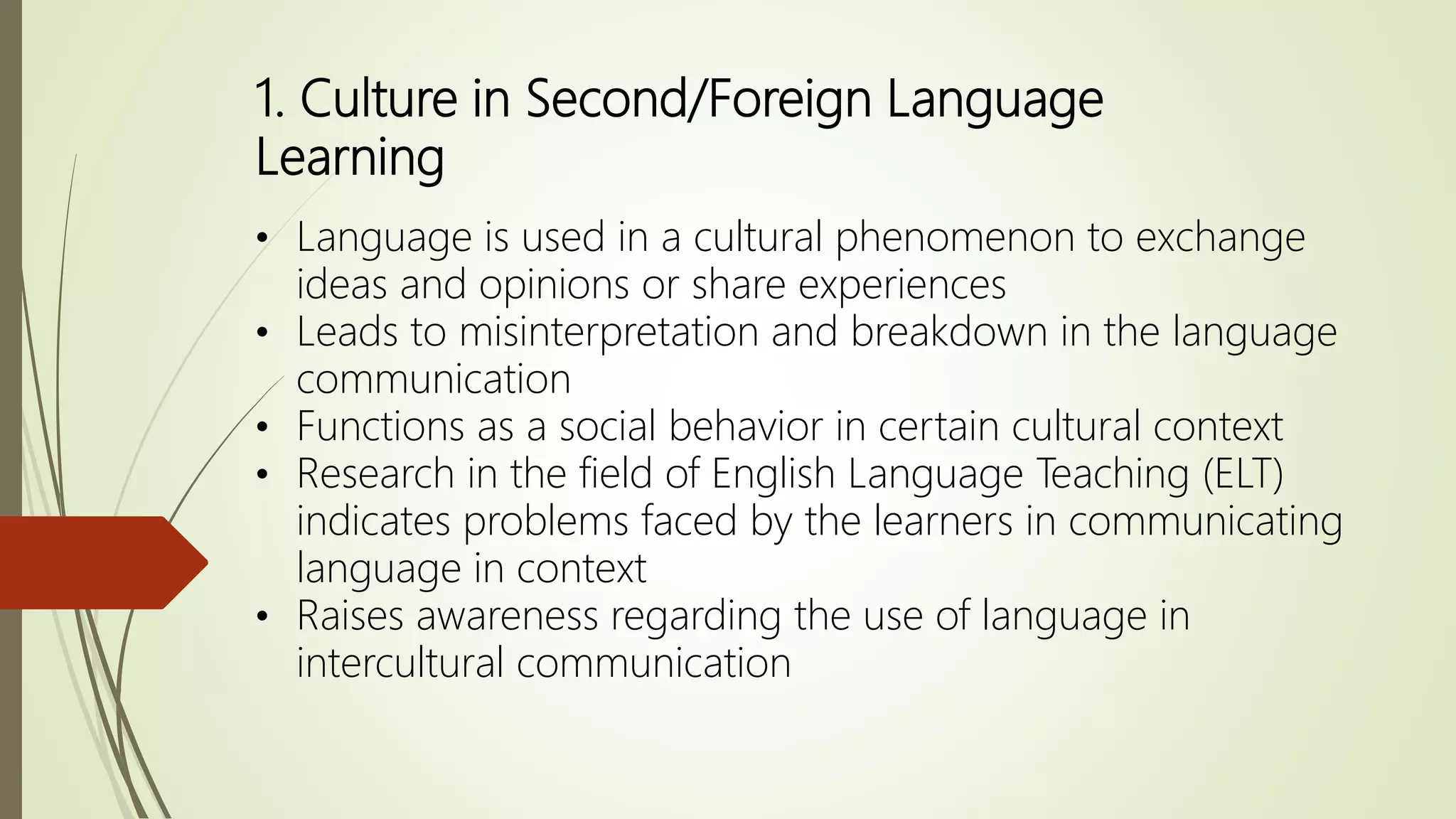 Culture in second and foreign language learning | PPT