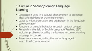 Culture in second and foreign language learning | PPT