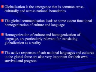 Culture,Language,anld Globalization | PPT