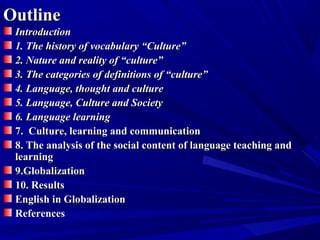 Culture,Language,anld Globalization | PPT