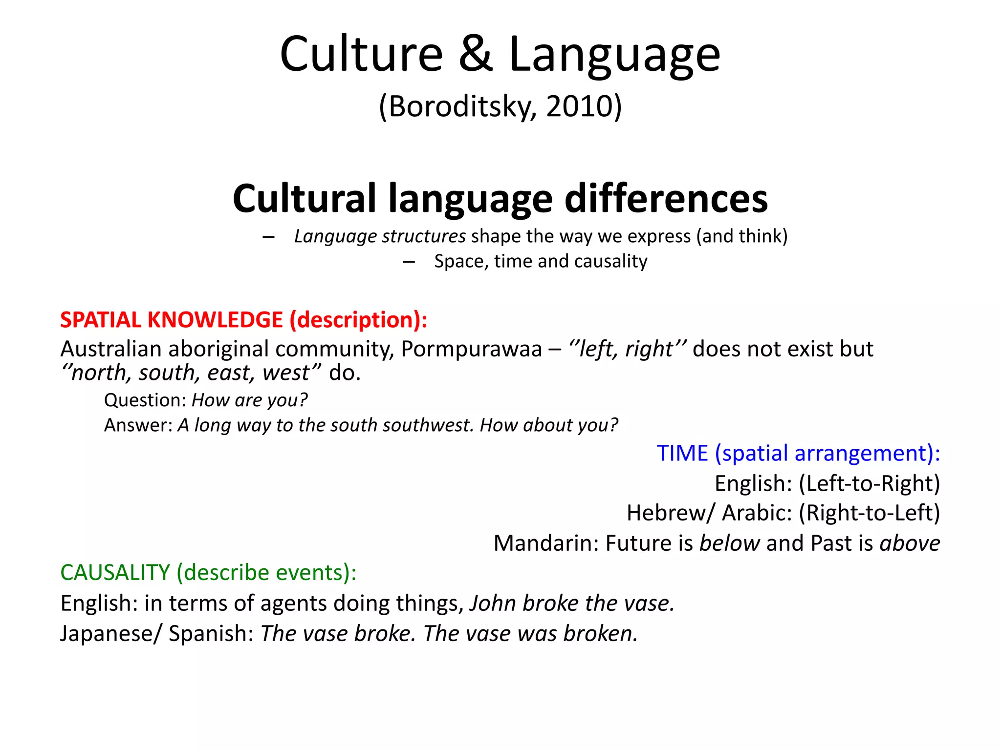 Culture & Language: Univ. BCN class presentation | PDF