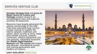 Culture, Lifestyle and Heritage of UAE (united arab emirates) | PPTX