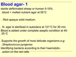 Bacterial Culture media | PPT