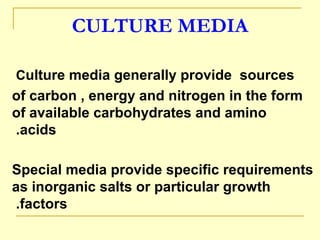 Bacterial Culture media | PPT