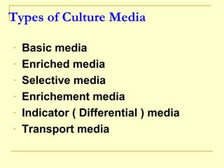 Bacterial Culture media | PPT