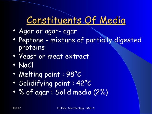 Types of Culture media | PPT