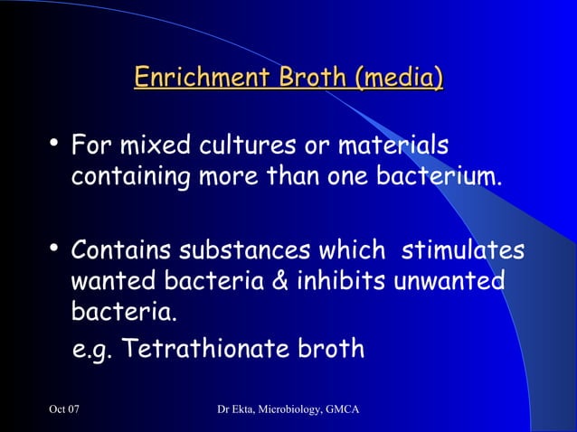 Types of Culture media | PPT