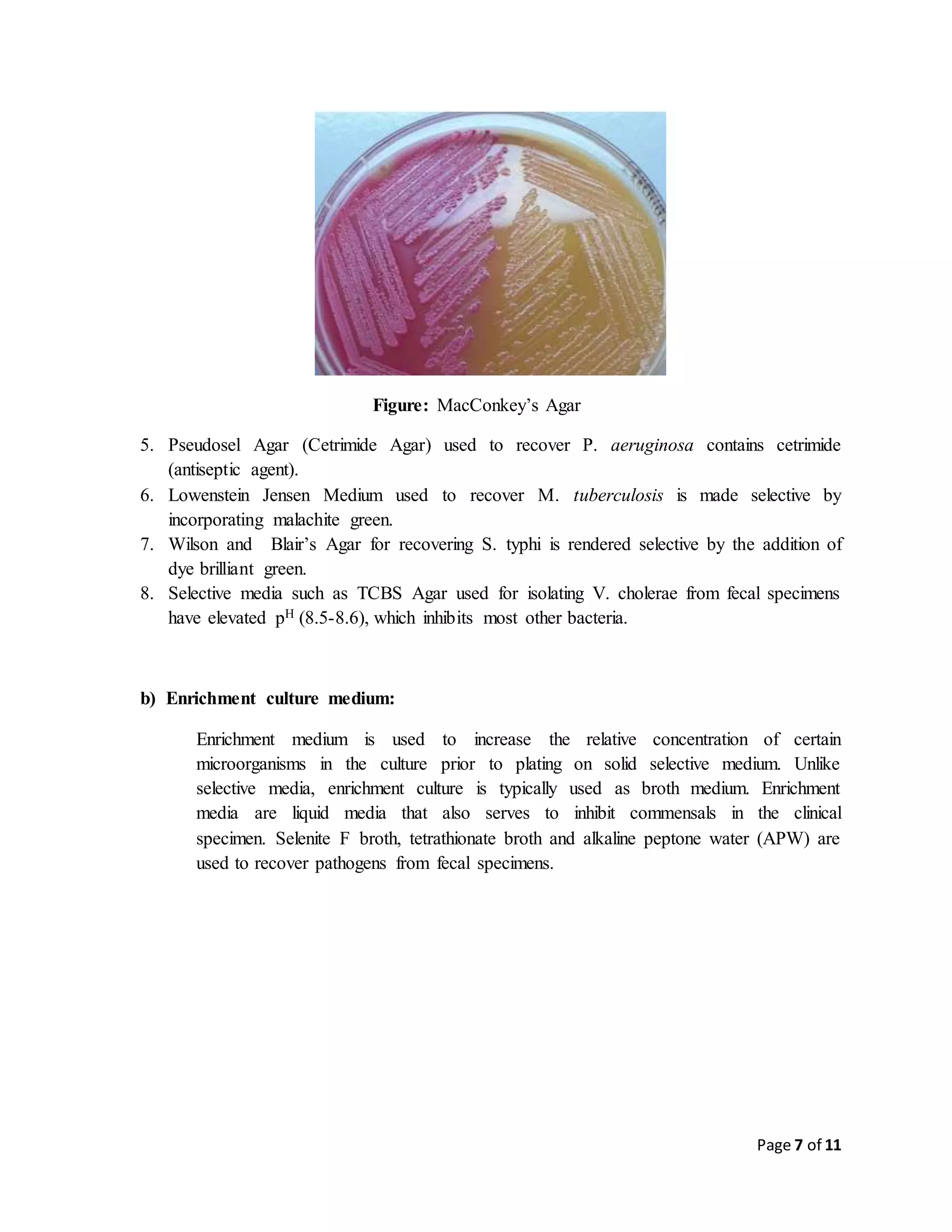 Culture media for culturing microorganisms | DOCX