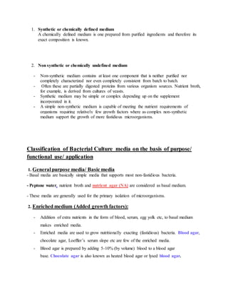 Culture media | PDF