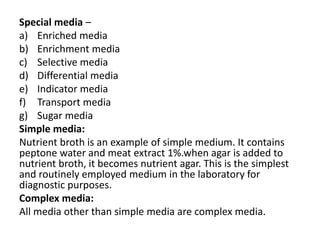 Culture media | PPTX | Chemistry | Science