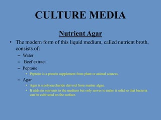 Culture media & its types with examples | PPTX