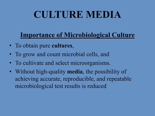 Culture media & its types with examples | PPTX | Nutrition | Healthy Living