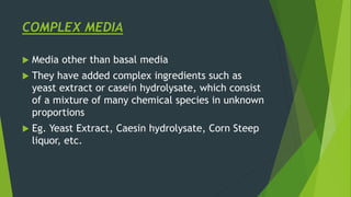 Culture media & Quality Control | PPTX