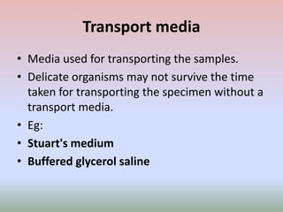 Culture media | PPTX