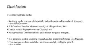 Culture media.pptxjhkbmnbjbnbvnvnbvjhnbb | PPT