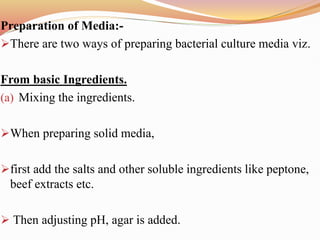 Culture Media.pptx culture media use in | PPTX