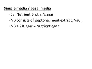 culture Media and its types everything .pptx