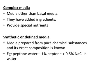 culture Media and its types everything .pptx