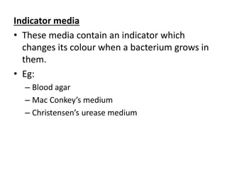 culture Media and its types everything .pptx