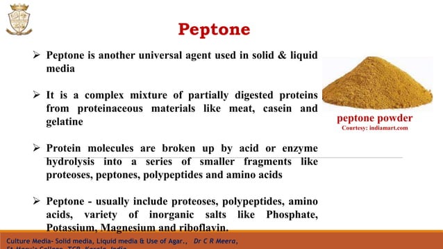 Culture media solid, liquid, use of agar | PPTX | Agriculture | Industries