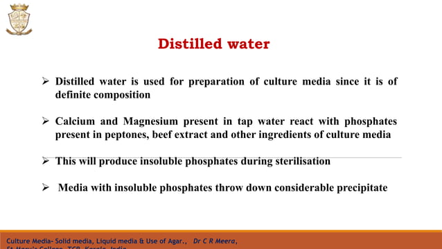 Culture media solid, liquid, use of agar | PPTX | Agriculture | Industries