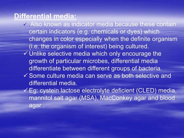 Culture Media and culture technique.ppt | Chemistry | Science