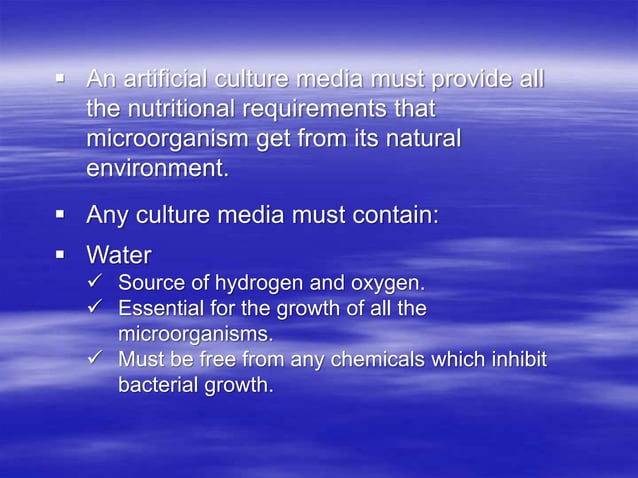 Culture Media and culture technique.ppt | Chemistry | Science