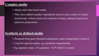 Culture media and Culture methods | PPTX