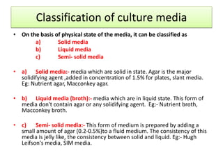 Culture media and types | PPTX