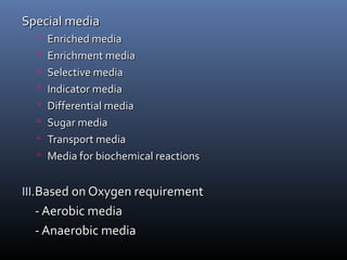 Culture media & culture methods | PPT