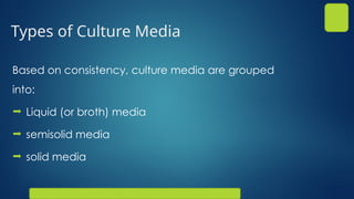 culture media & methods.pptx.......... . | PPTX