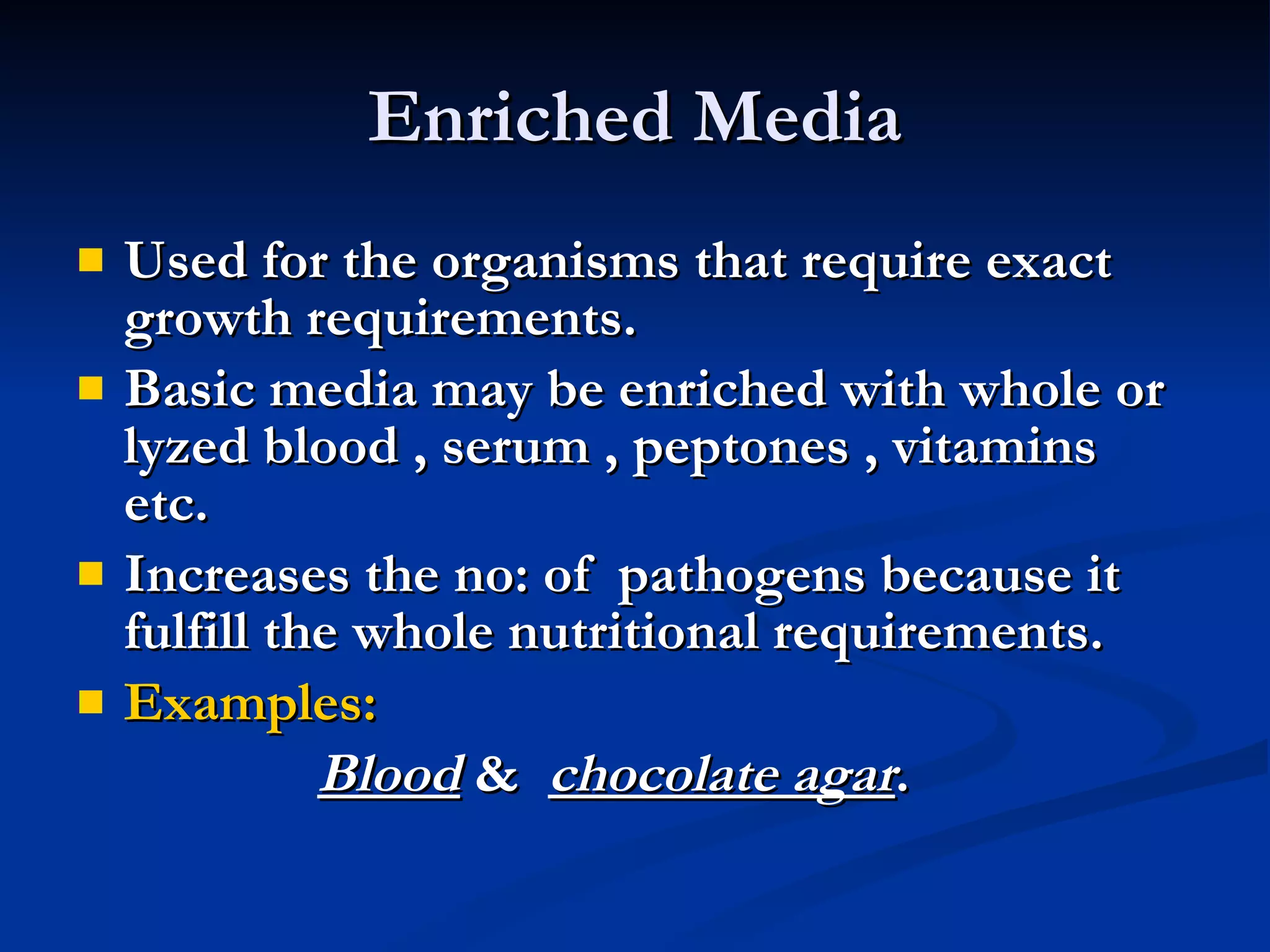 Culture Medias | PPT