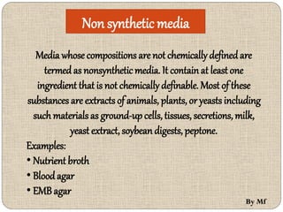Culture media used in microbiology | PPT