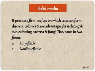 Culture media used in microbiology | PPT
