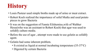 Culture media use in microbiology | PPTX