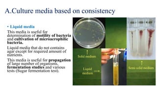 Culture media use in microbiology | PPTX
