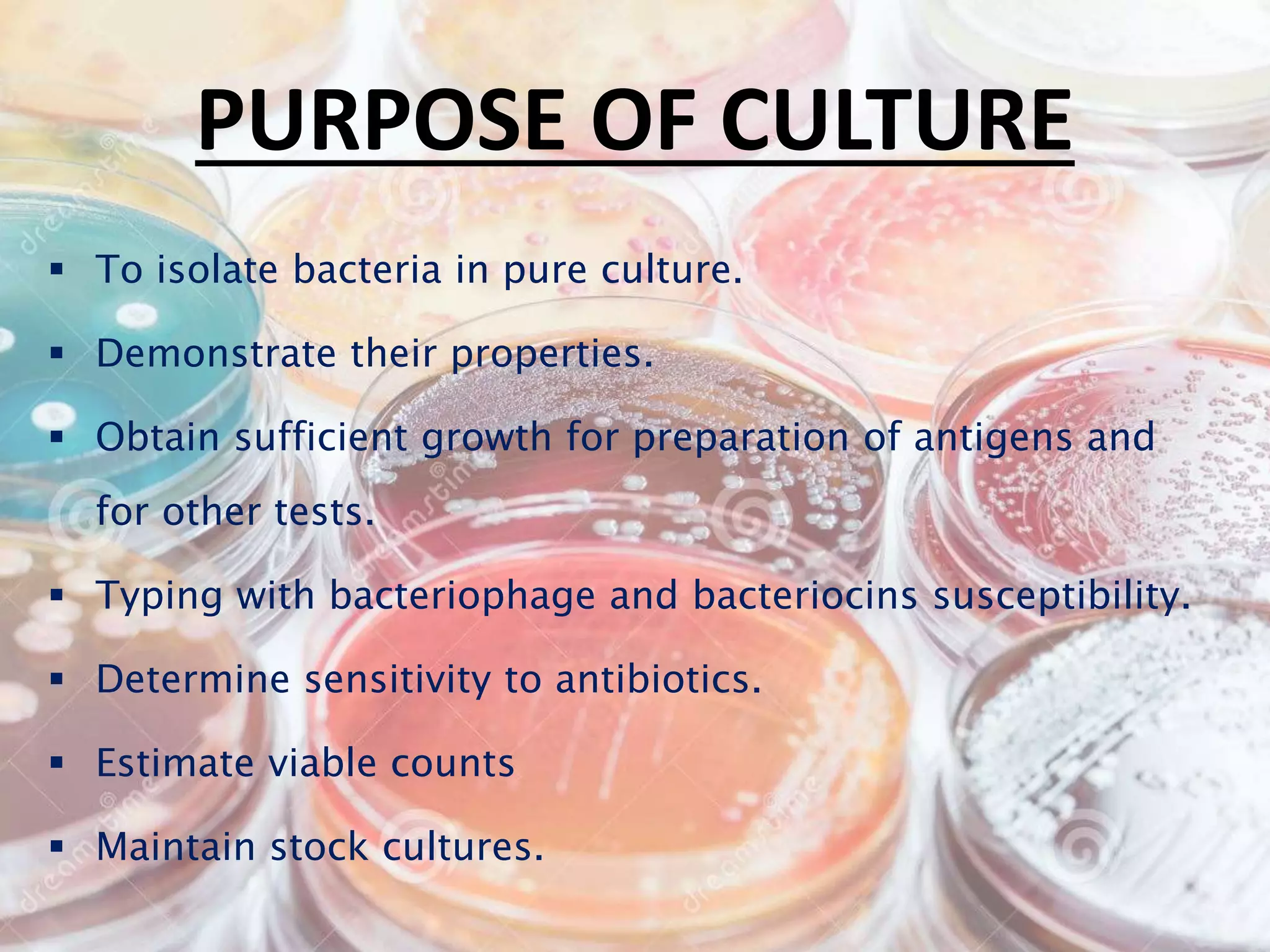 CULTURE METHODS | PPTX | Infectious Diseases | Diseases and Conditions
