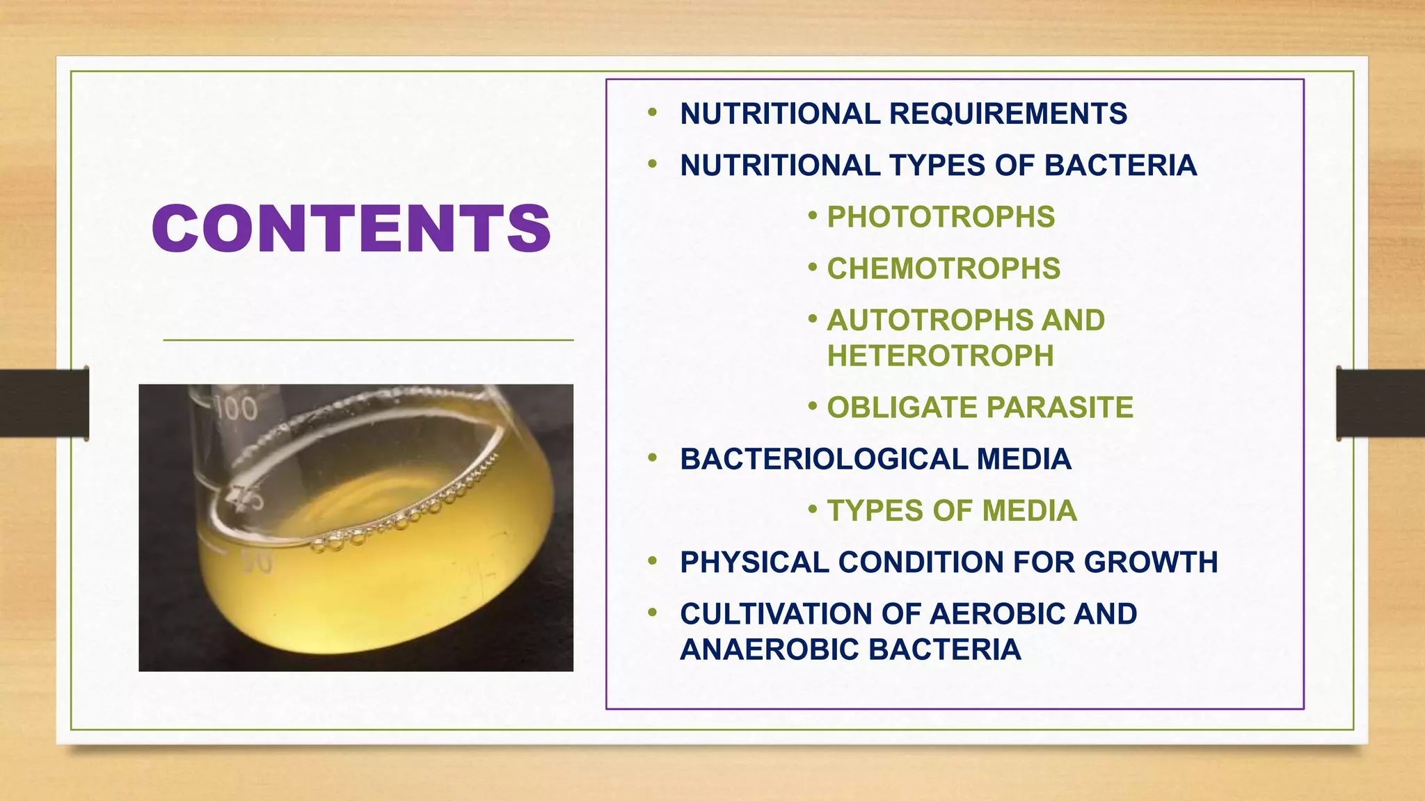 Cultivation of bacteria | PPTX