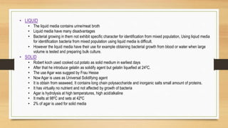 Cultivation of bacteria | PPTX