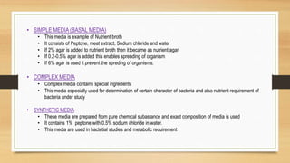 Cultivation of bacteria | PPTX