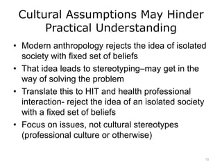 Culture of health care lecture 2 slides | PPTX